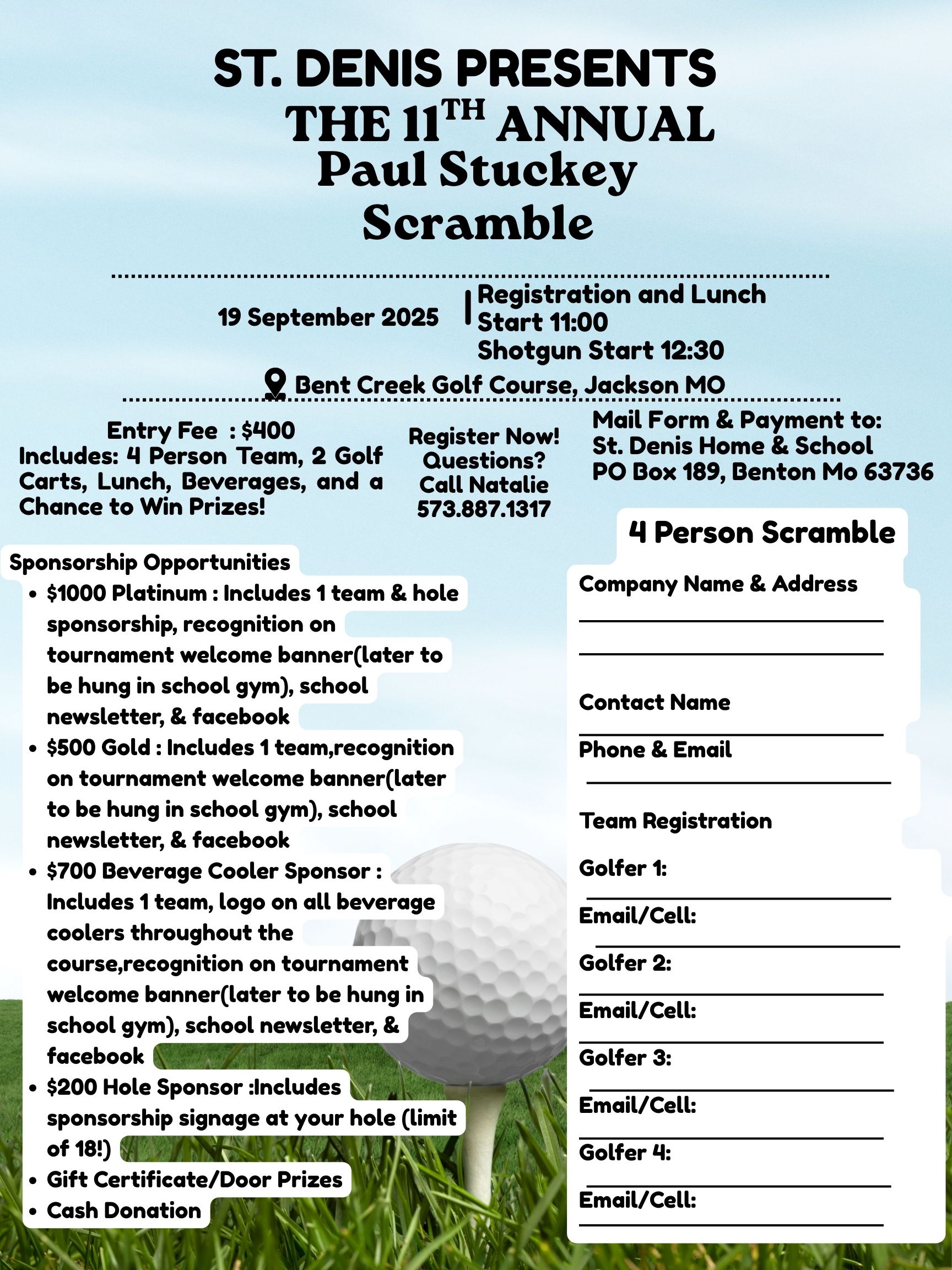 Upcoming Golf Tournament - Saint Denis Roman Catholic Church